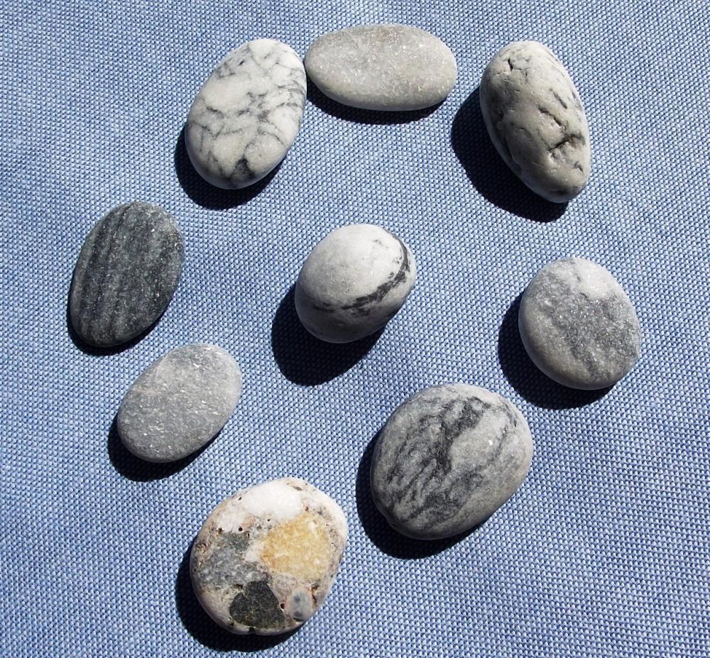 Mediterranean Beach Pebbles,9 Spanish Rocks By Oceangifts on Luulla