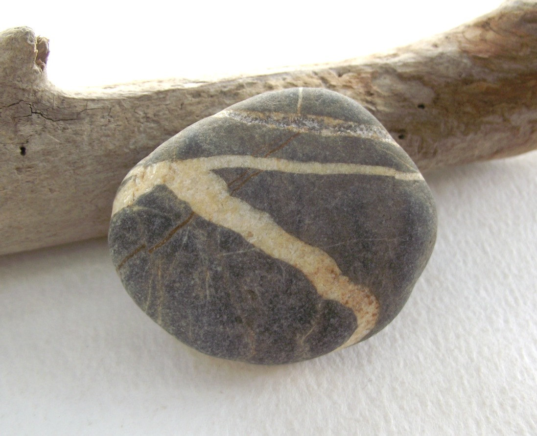 Smooth Natural Stone Pin Brooch. Sea Pebble Jewelry From Spain By ...